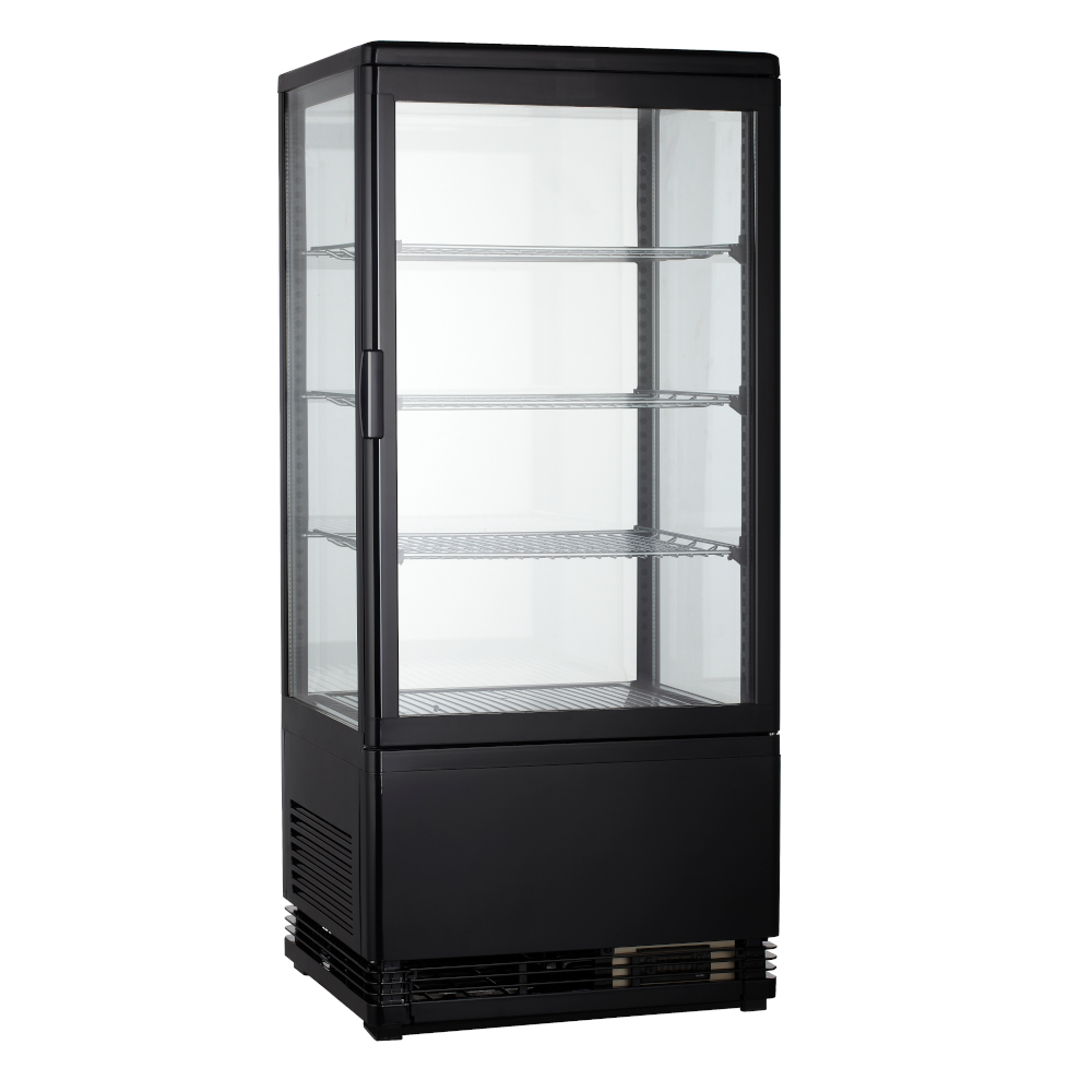 Witryna chłodnicza nastawna 78 litrowa kolor czarny z oświetleniem LED ...